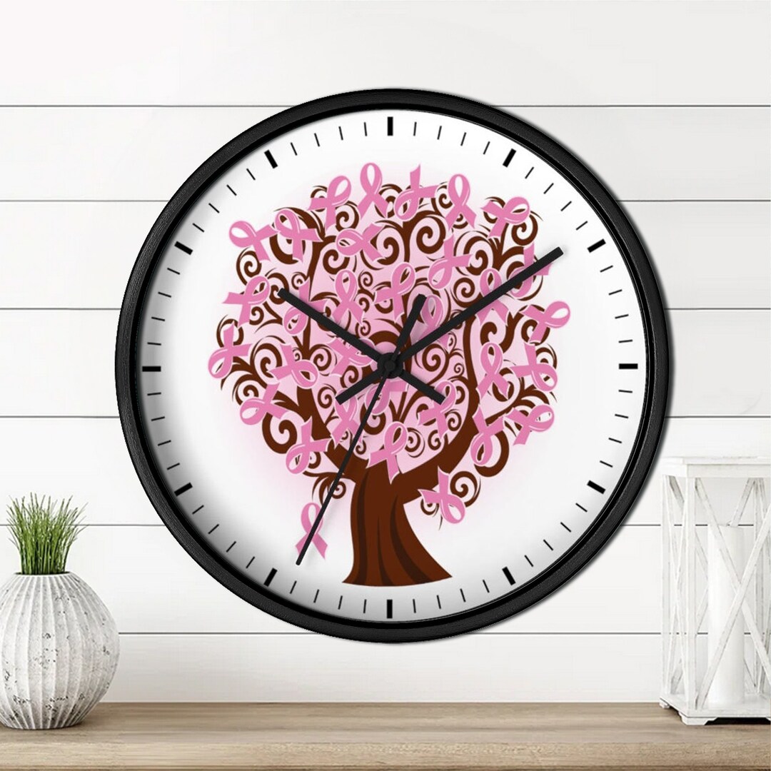 Breast Cancer Awareness 17 10 Wall Clock Hope Survivor Pink Ribbon ...