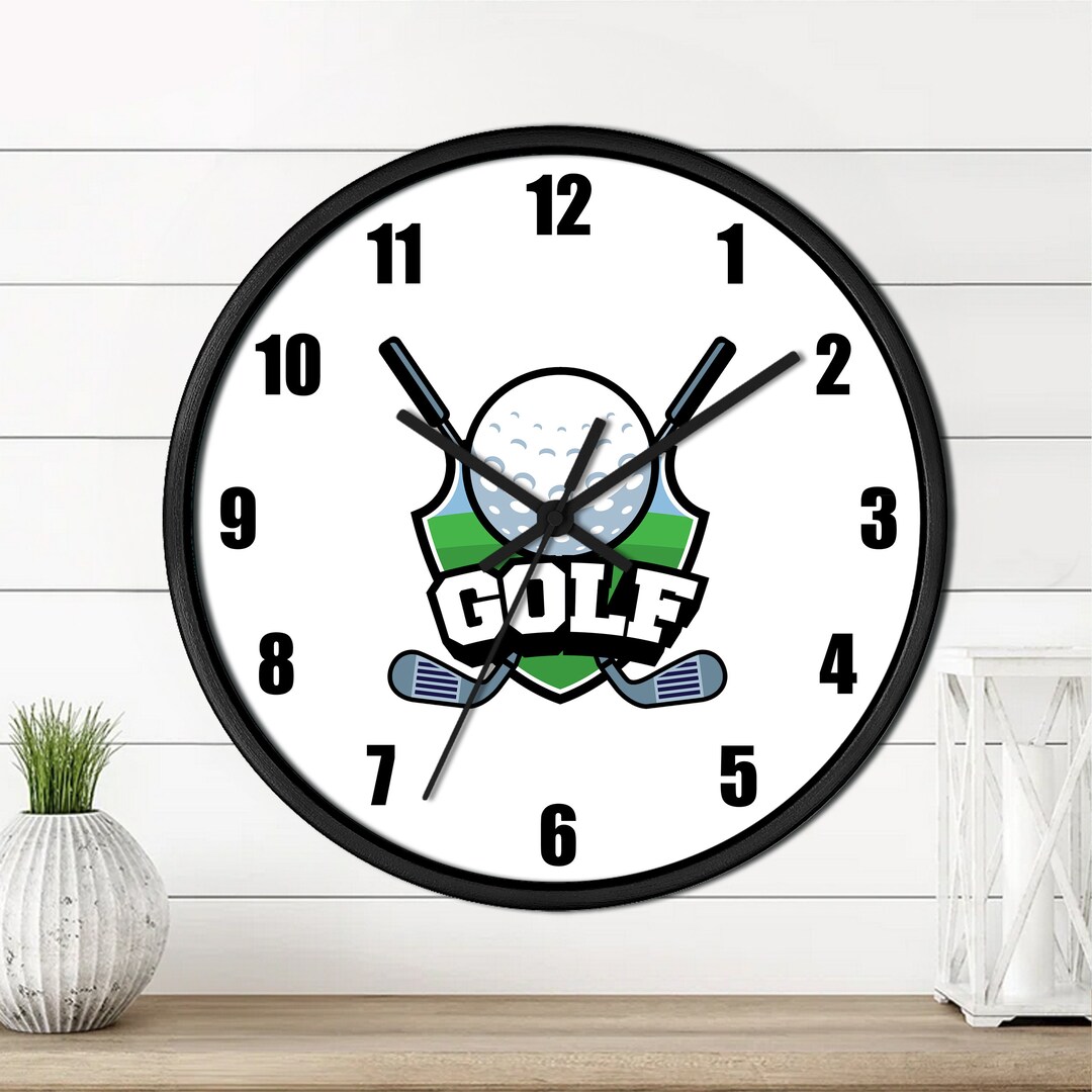 Golf 3 10 Wall Clock Sports Ball Game Golfer Coach Team Tee Cart Course ...