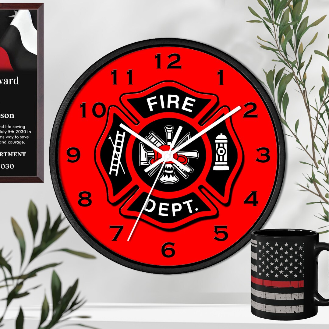 Firefighter 3 10 Wall Clock Fireman Fire Department - Etsy
