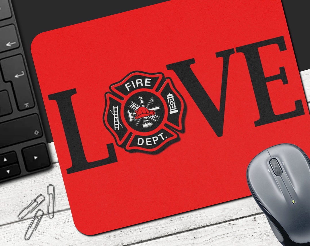 MOUSE PAD Firefighter 4 Fireman Fire Man Department Dept First ...