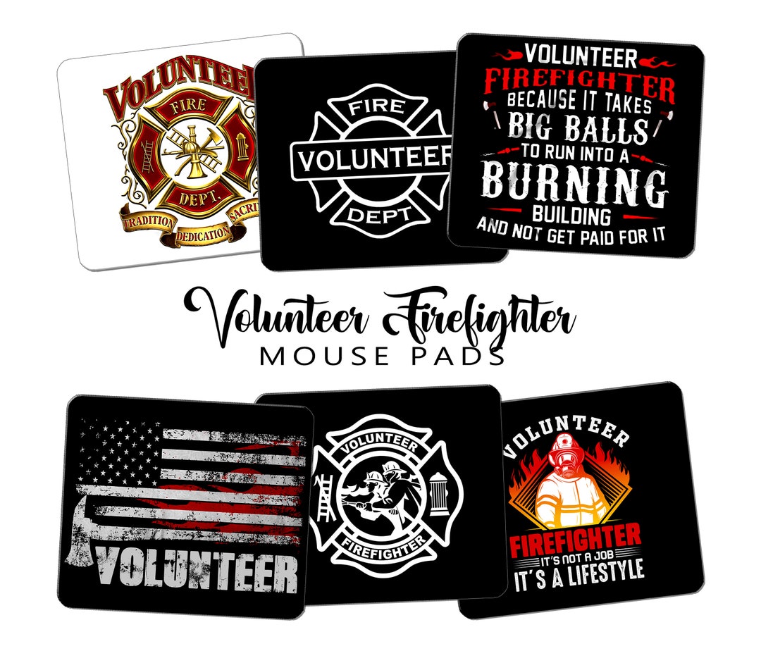 Firefighter 5 MOUSE PAD Fireman Fire Man Department Dept First ...