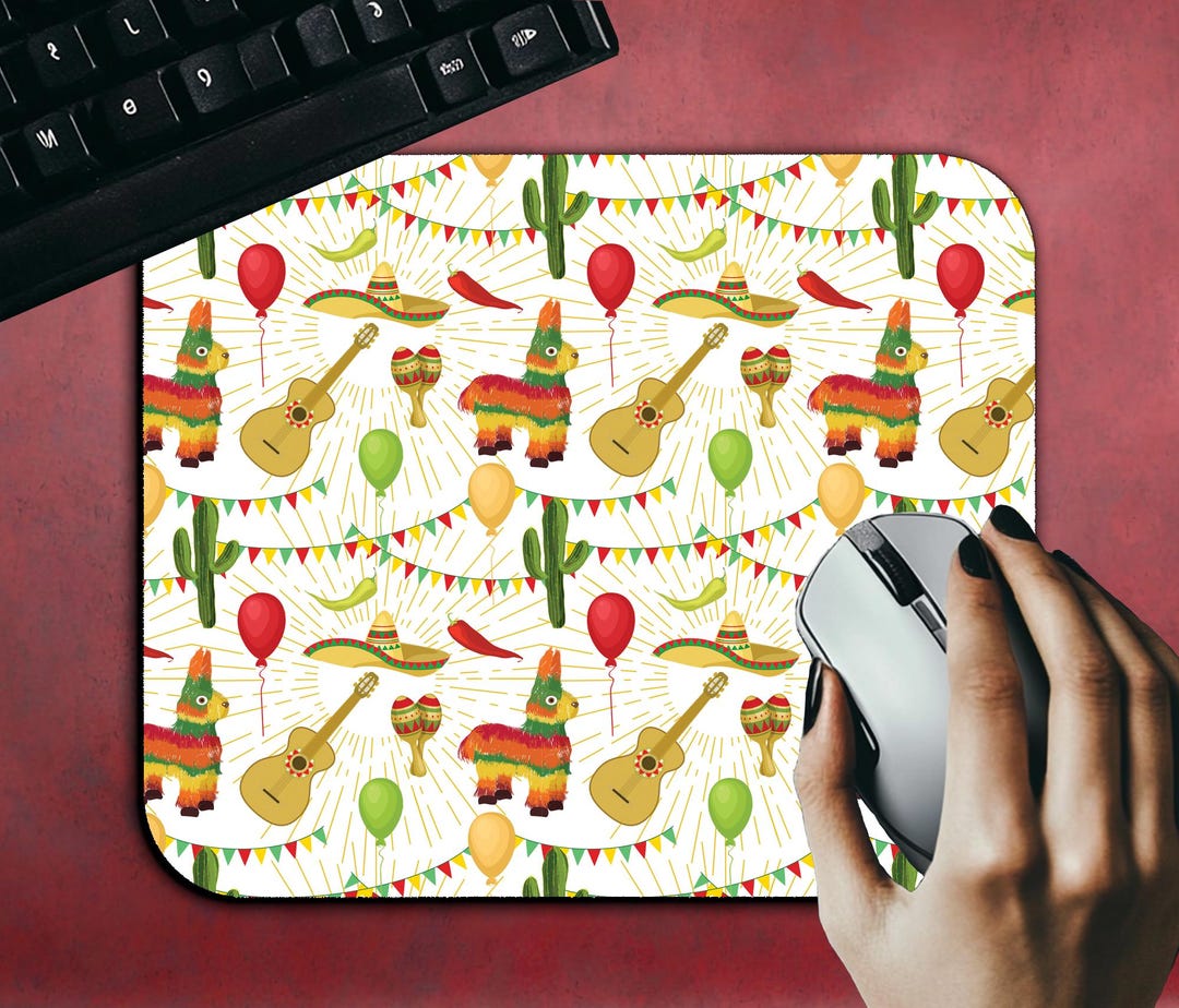 Mexican Mouse Pad #3, Mexico Office Decor, Mexican Heritage Gift, Cinco ...