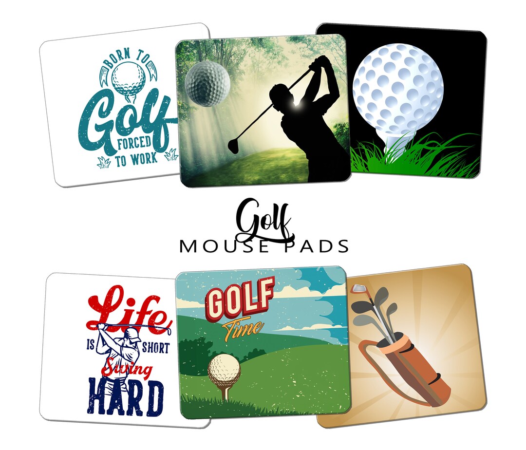 Golf 4 MOUSE PAD Sports Ball Game Player Golfer Golfing Tee Clubs ...