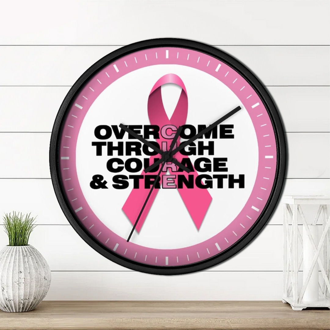 Breast Cancer Awareness 4 10 Wall Clock Hope Survivor Pink Ribbon ...