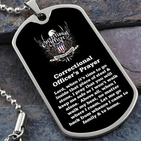 Correctional Officer Prayer Necklace - Etsy