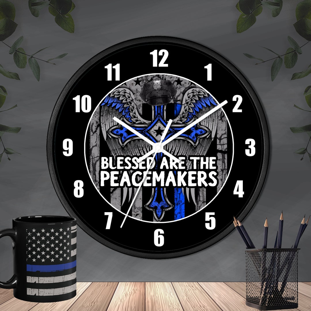 Police 16 10 Wall Clock Officer Dept Cop Law - Etsy