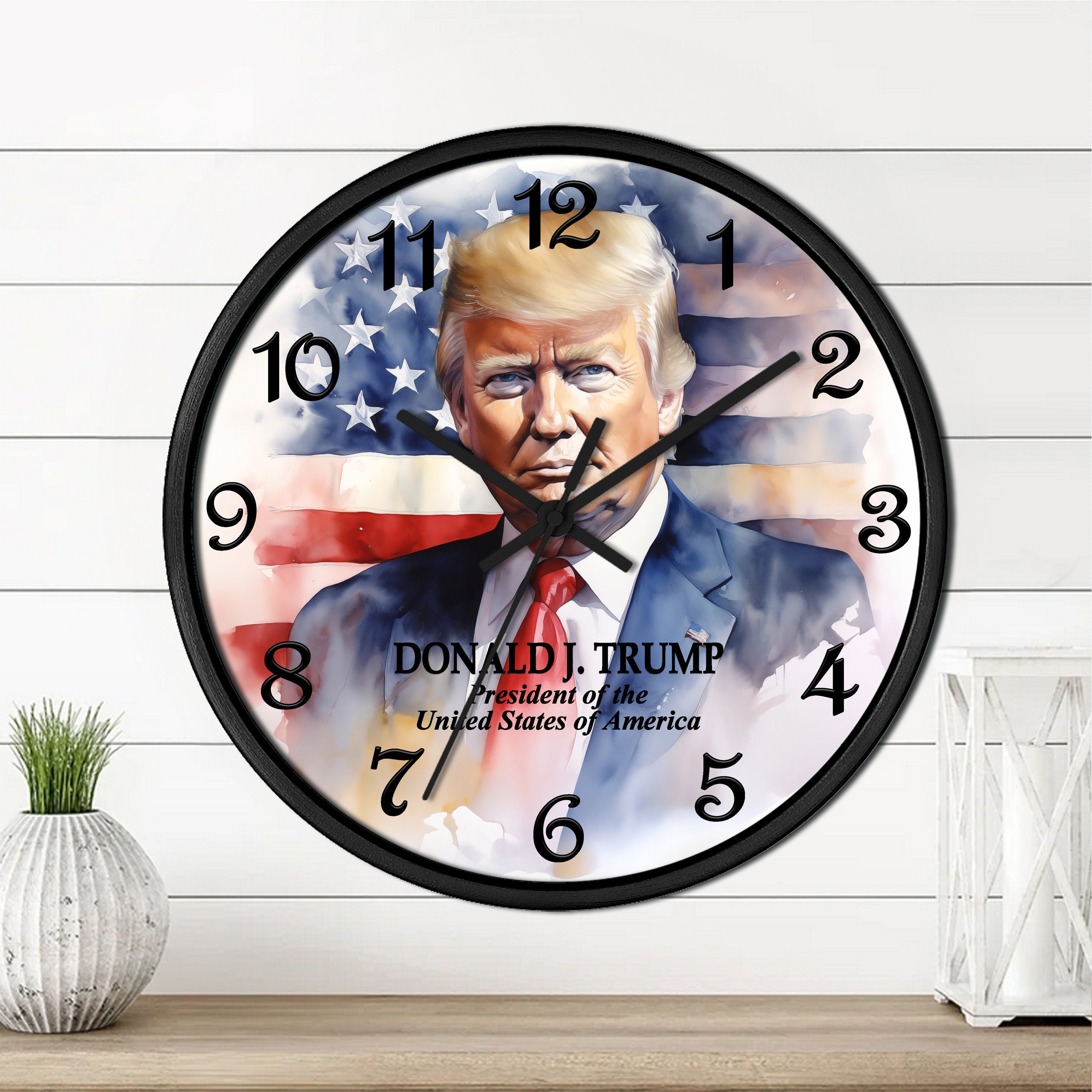 President Donald Trump #3 - 10" Wall Clock - Republican Make America ...