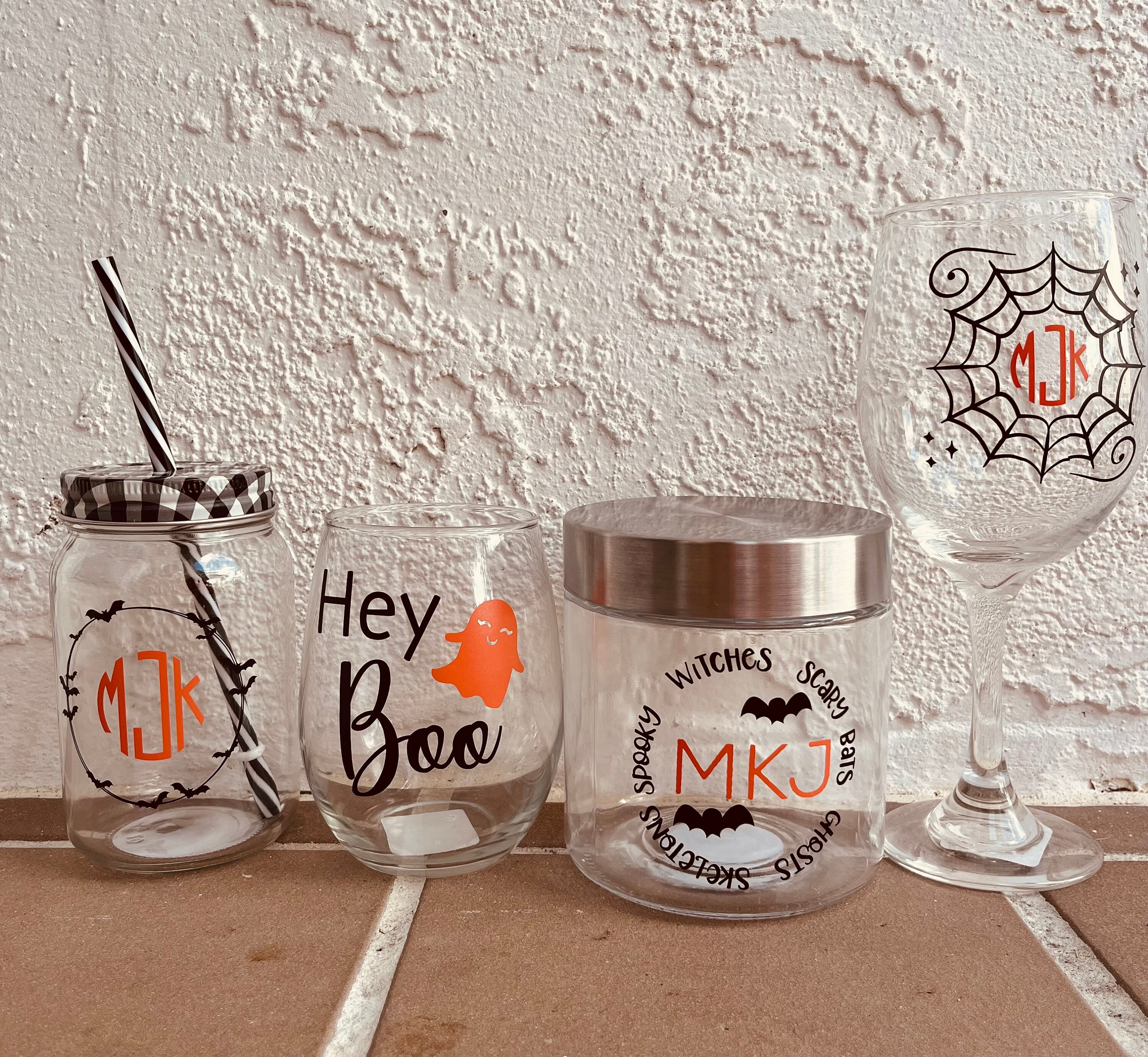 Hey Boo Decal - DECAL ONLY - Halloween Decal - Halloween Wine Glass ...