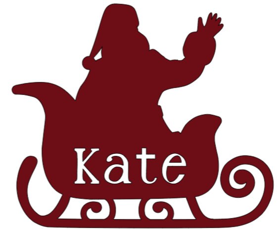 Personalized Santa Sleigh LABEL ONLY - Christmas Wedding Favor ...