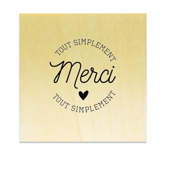 Tampon support bois Merci Tout Simplement - Etsy France