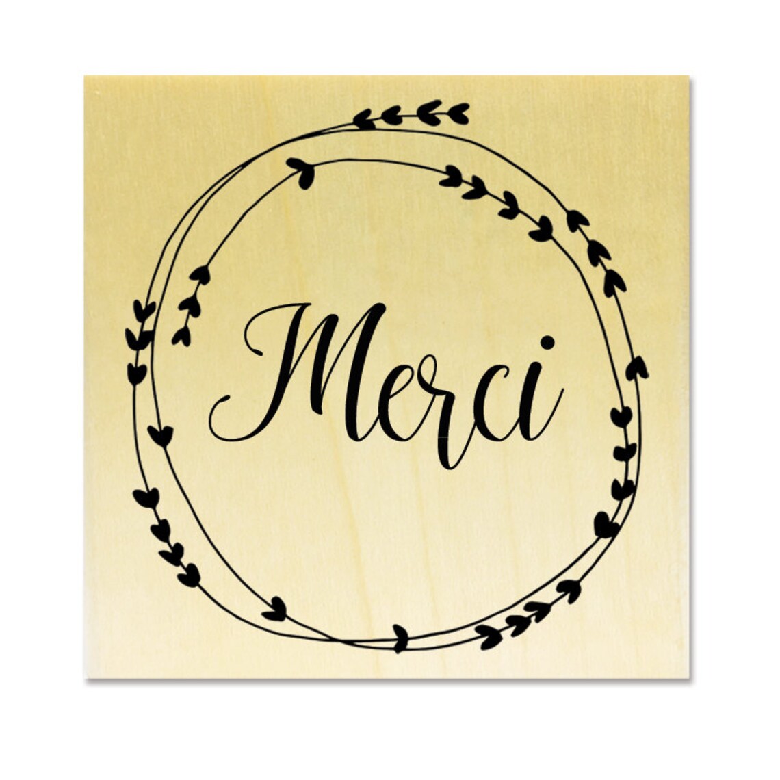 Tampon support bois Merci Couronne - Etsy France