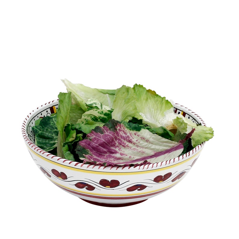 ORVIETO RED ROOSTER: Salad Bowl medium - Etsy