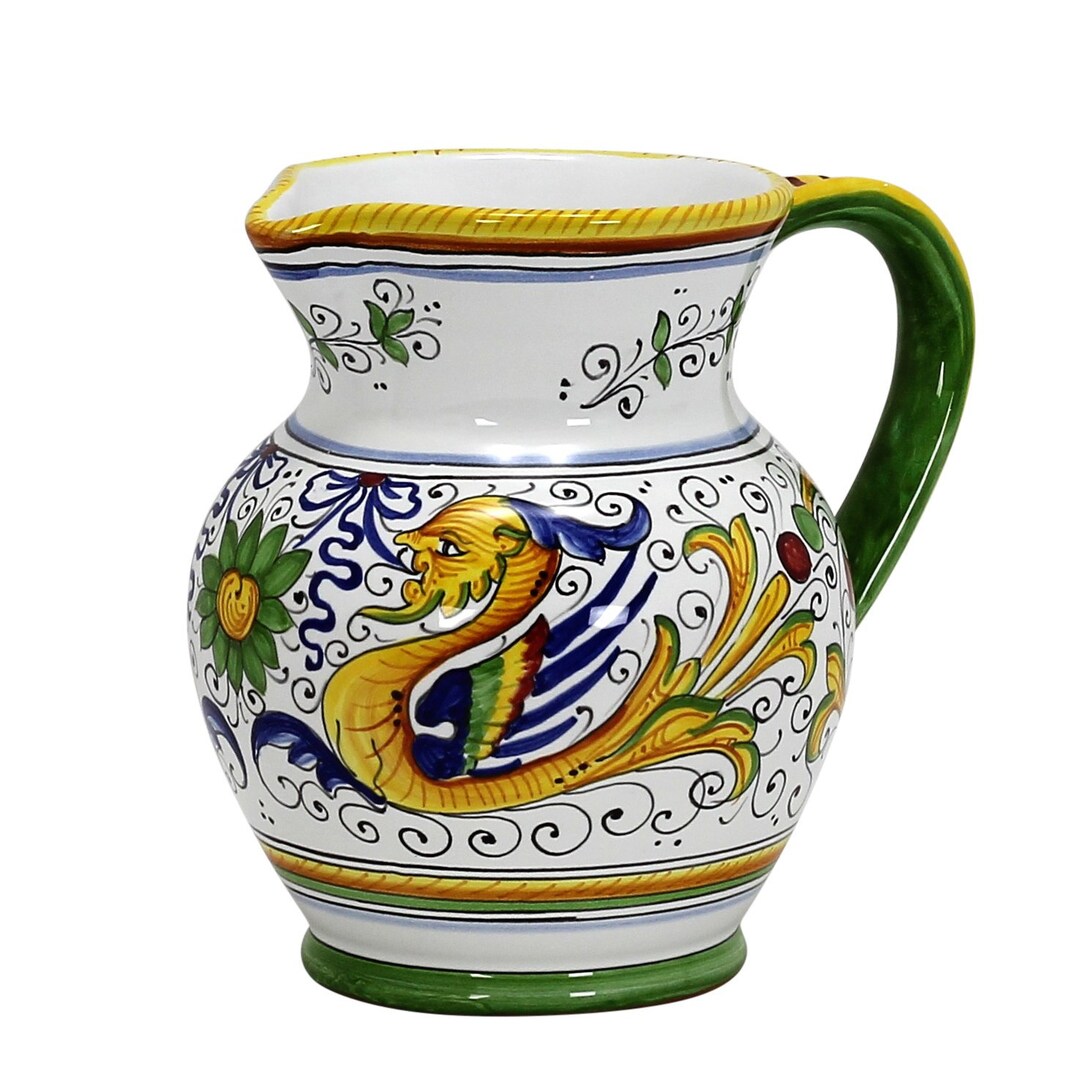 RAFFAELLESCO: Traditional Deruta Pitcher 1.25 Liters/40 Oz/5 Cups - Etsy
