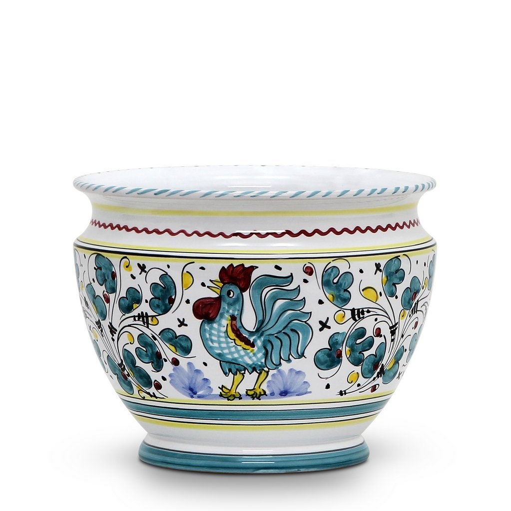 ORVIETO GREEN ROOSTER: Luxury Cachepot Planter Small - Etsy