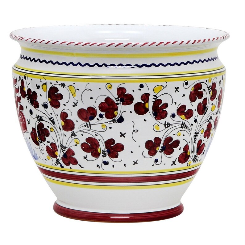 ORVIETO RED ROOSTER: Luxury Cachepot Planter Large - Etsy