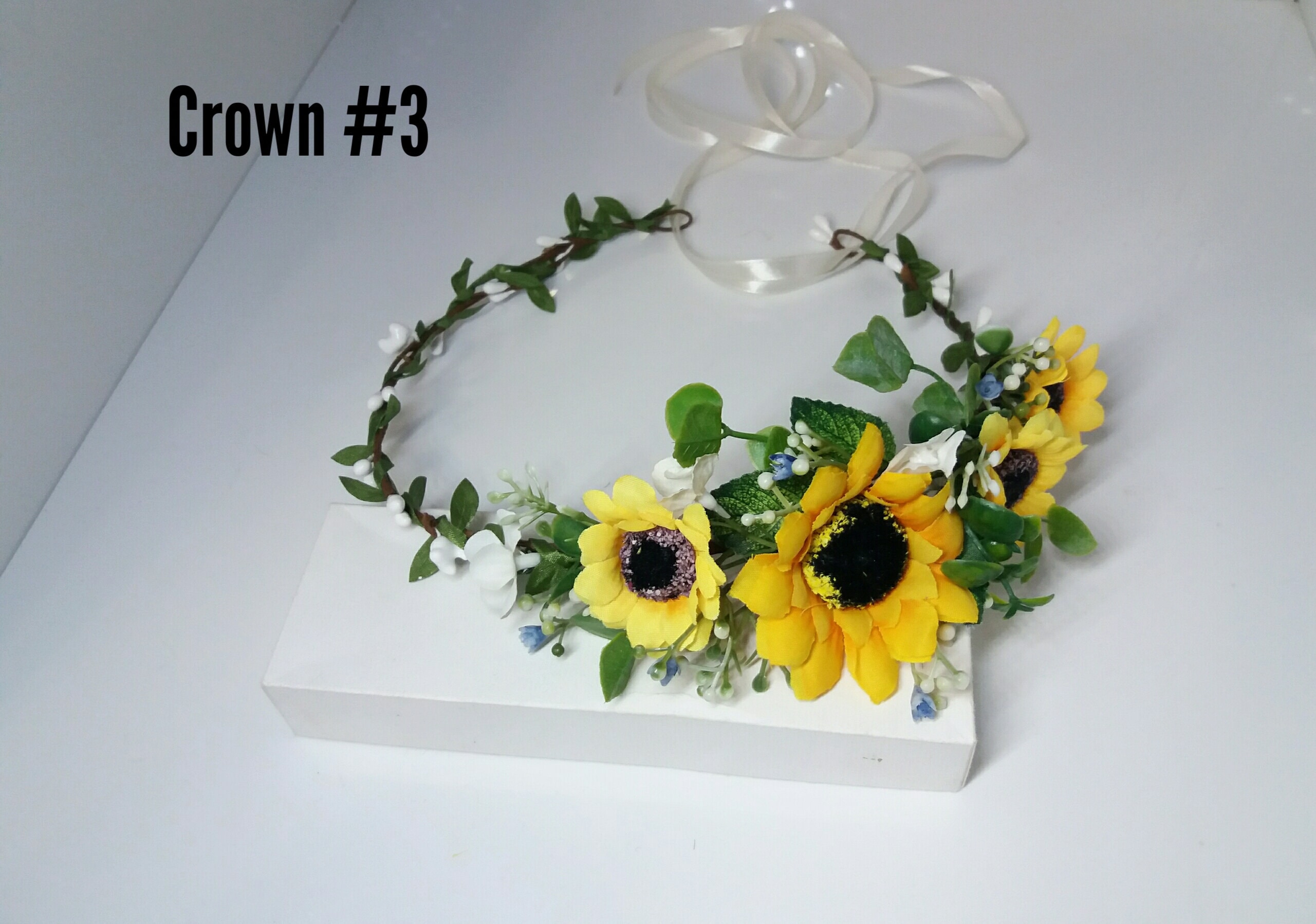 Sunflower crown Yellow Flower crown Bridal headband | Etsy