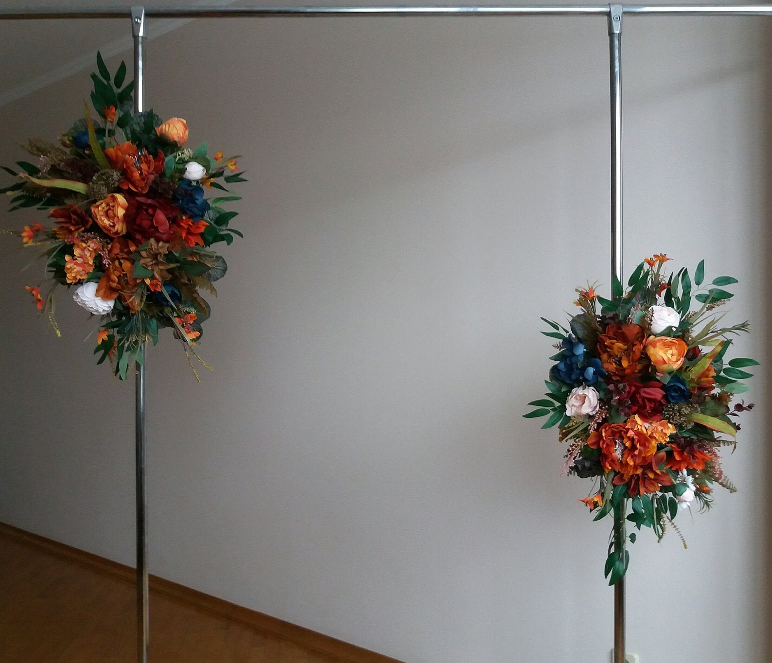 Burnt Orange Rust Wedding Arch Arrangement Fall Flower Arch | Etsy