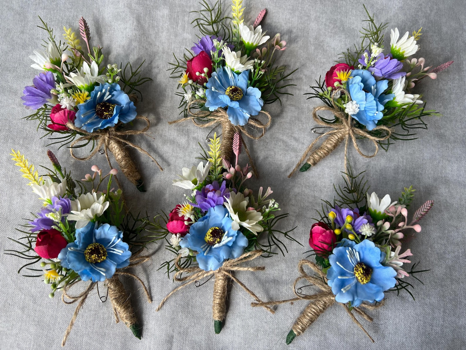 Colorful Wildflower Boutonniere: Rustic Spring Wedding - Etsy