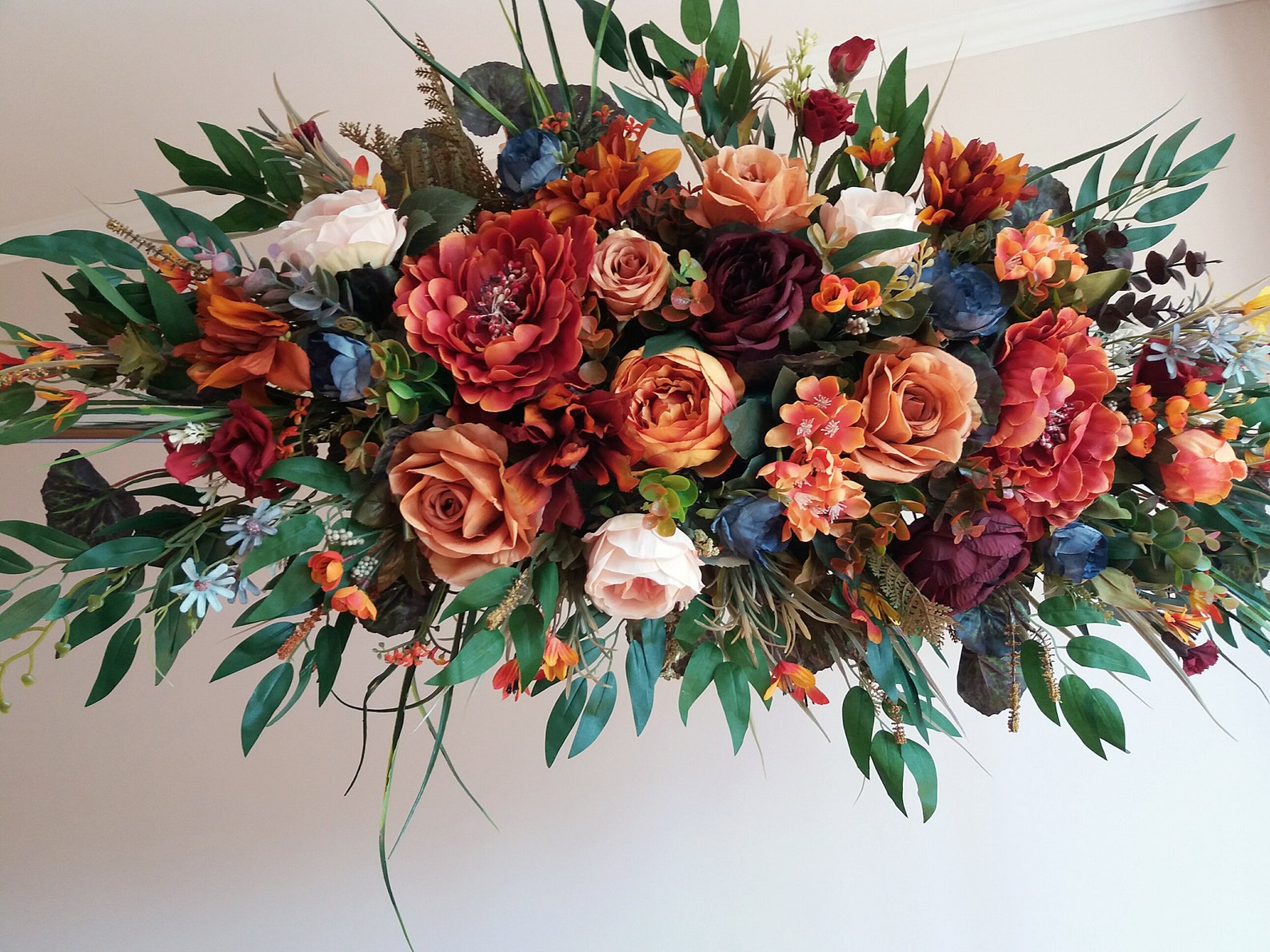 Burnt Orange Rust Wedding Arch Arrangement Fall Flower Arch - Etsy