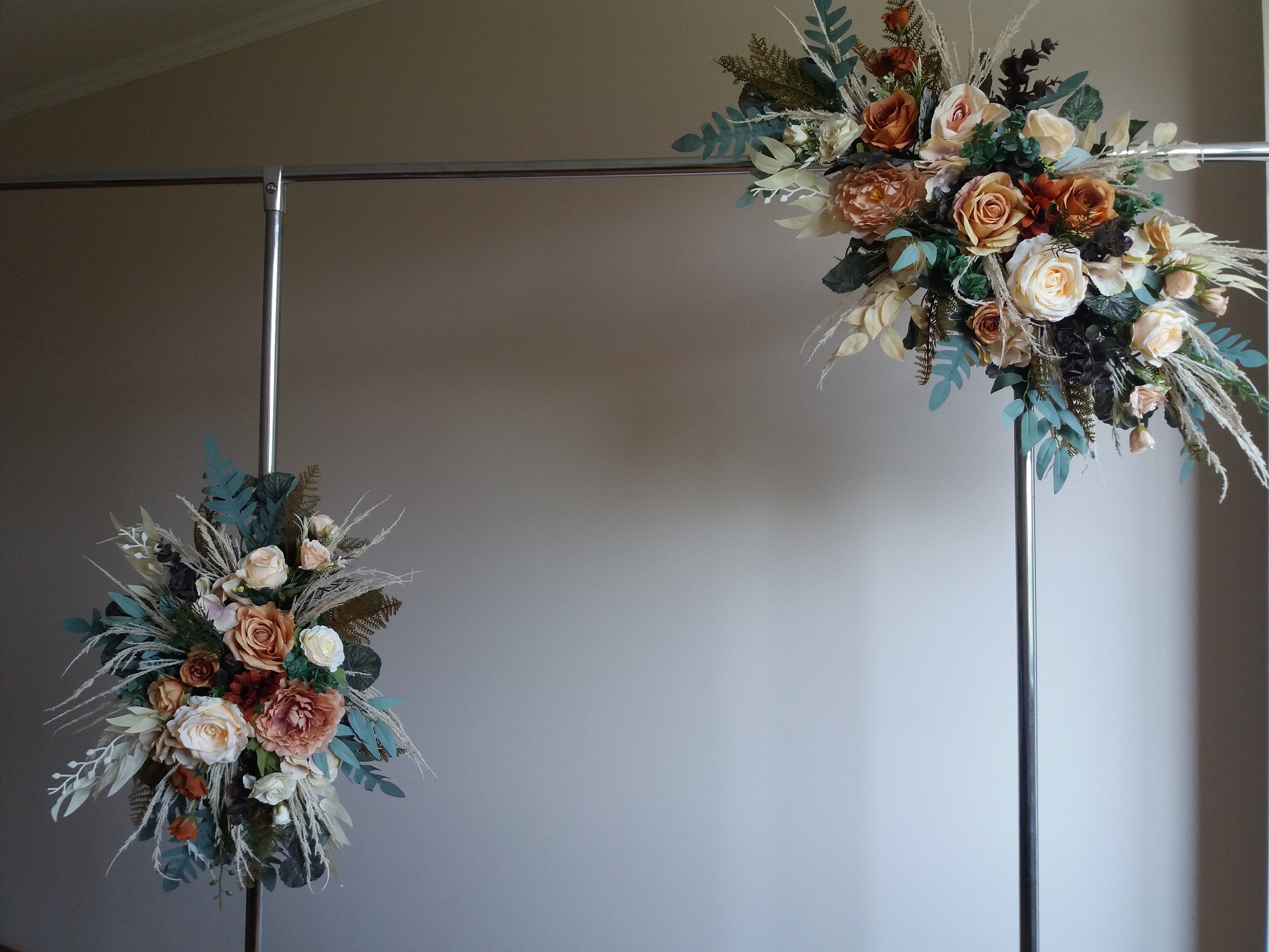 Rust Terracotta Flower Arch Pampas Flower Arch Wedding Swag | Etsy