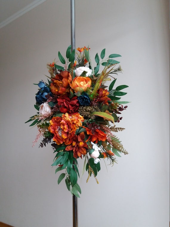 Burnt Orange Rust Wedding Arch Arrangement Fall Flower Arch | Etsy