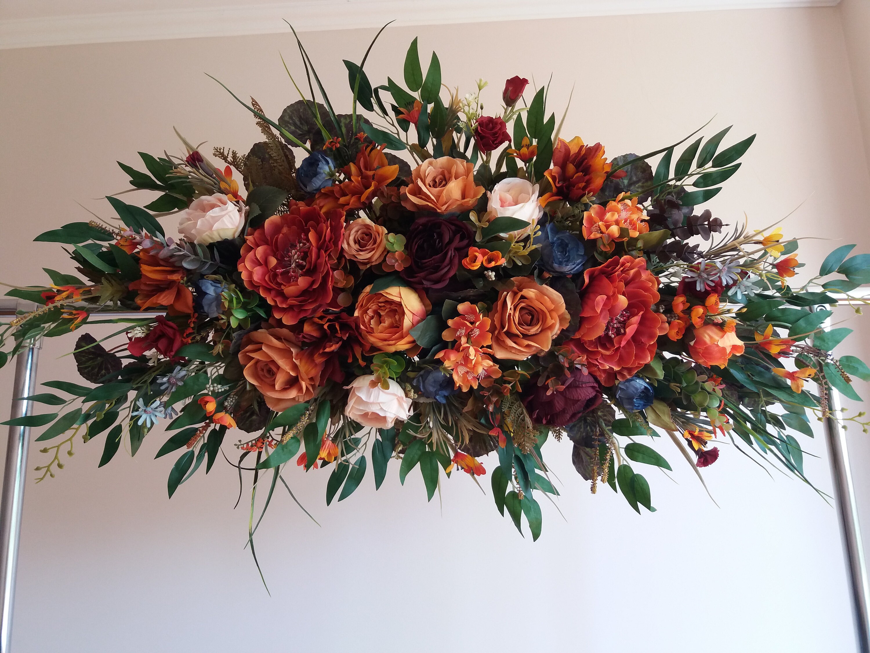 Burnt Orange Rust Wedding Arch Arrangement Fall Flower Arch - Etsy