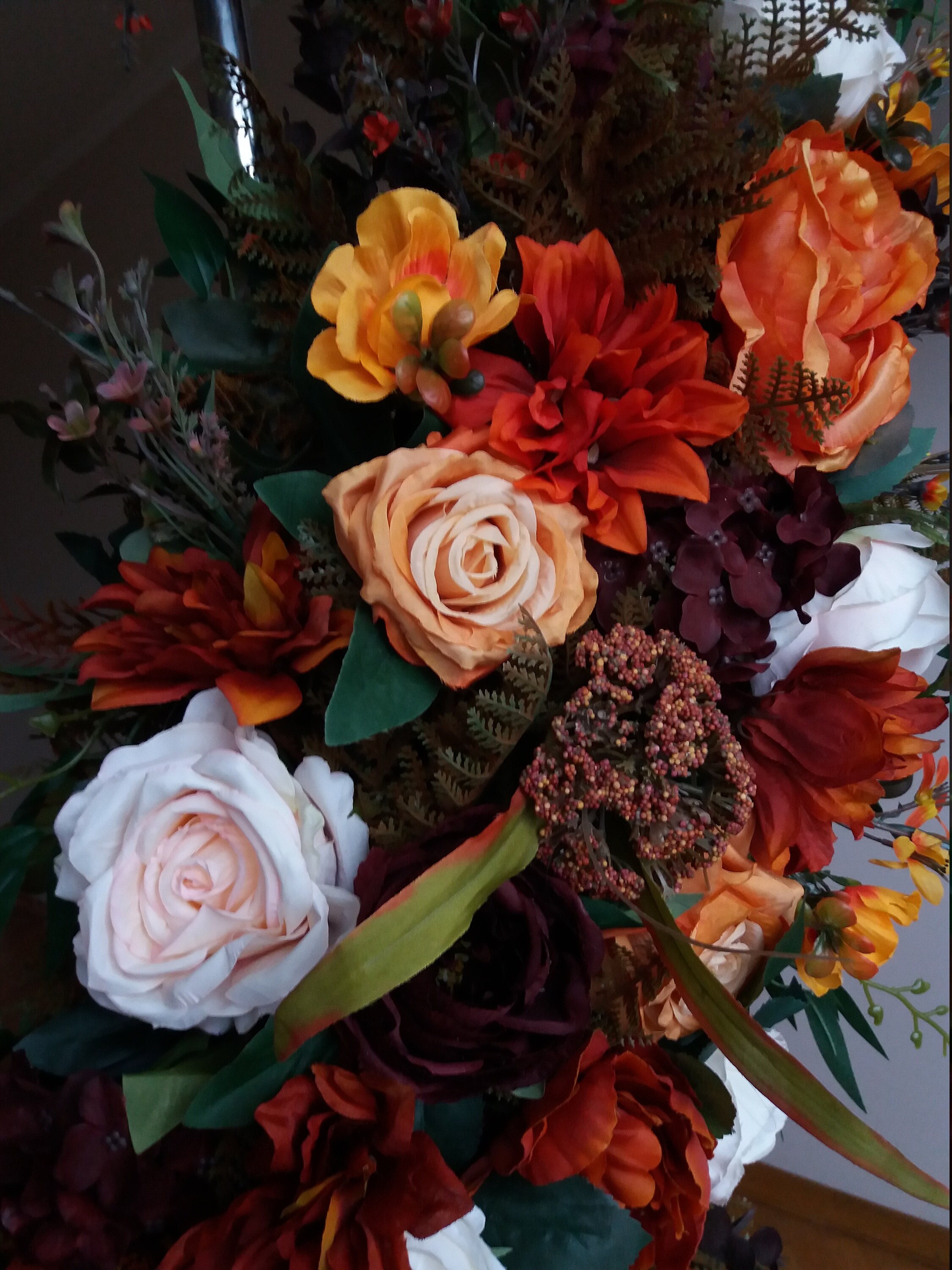 Rust Burnt Orange Flower Arch Arrangement Fall Flower Arch | Etsy India