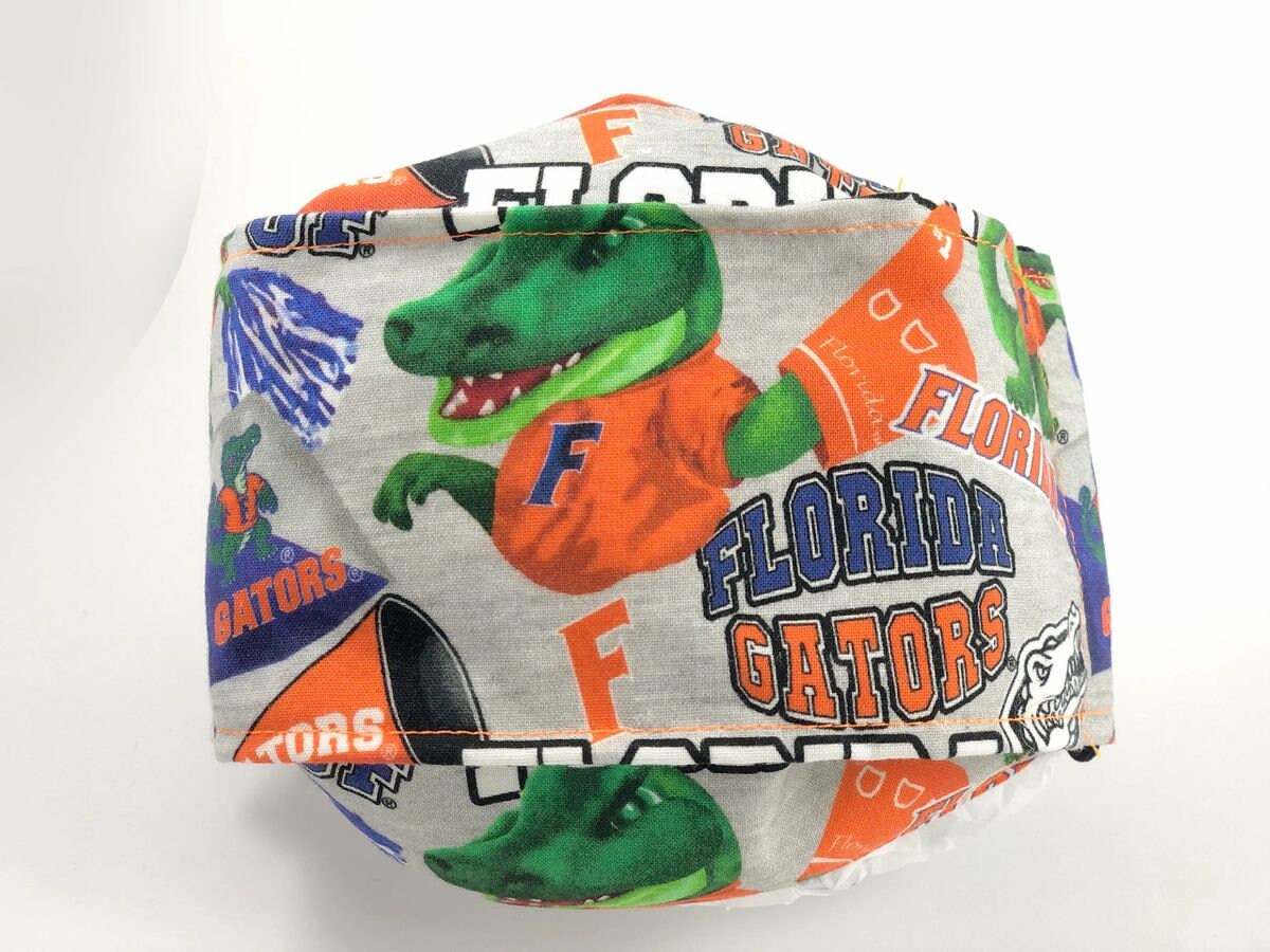 Adult University of Florida Gators 3D Origami Box Face Mask 100% Cotton ...