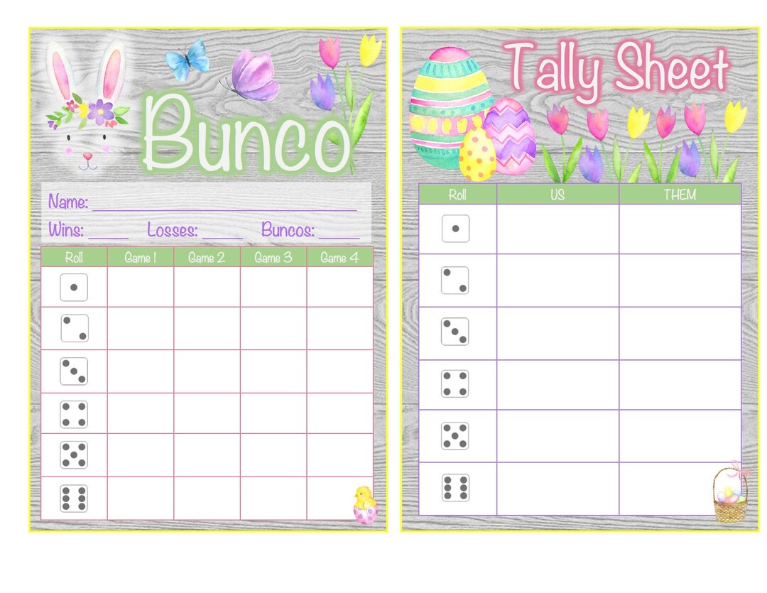 Easter Bunco Set | Bunny Bunco | Easter Bunny Bunco | Easter | Spring ...