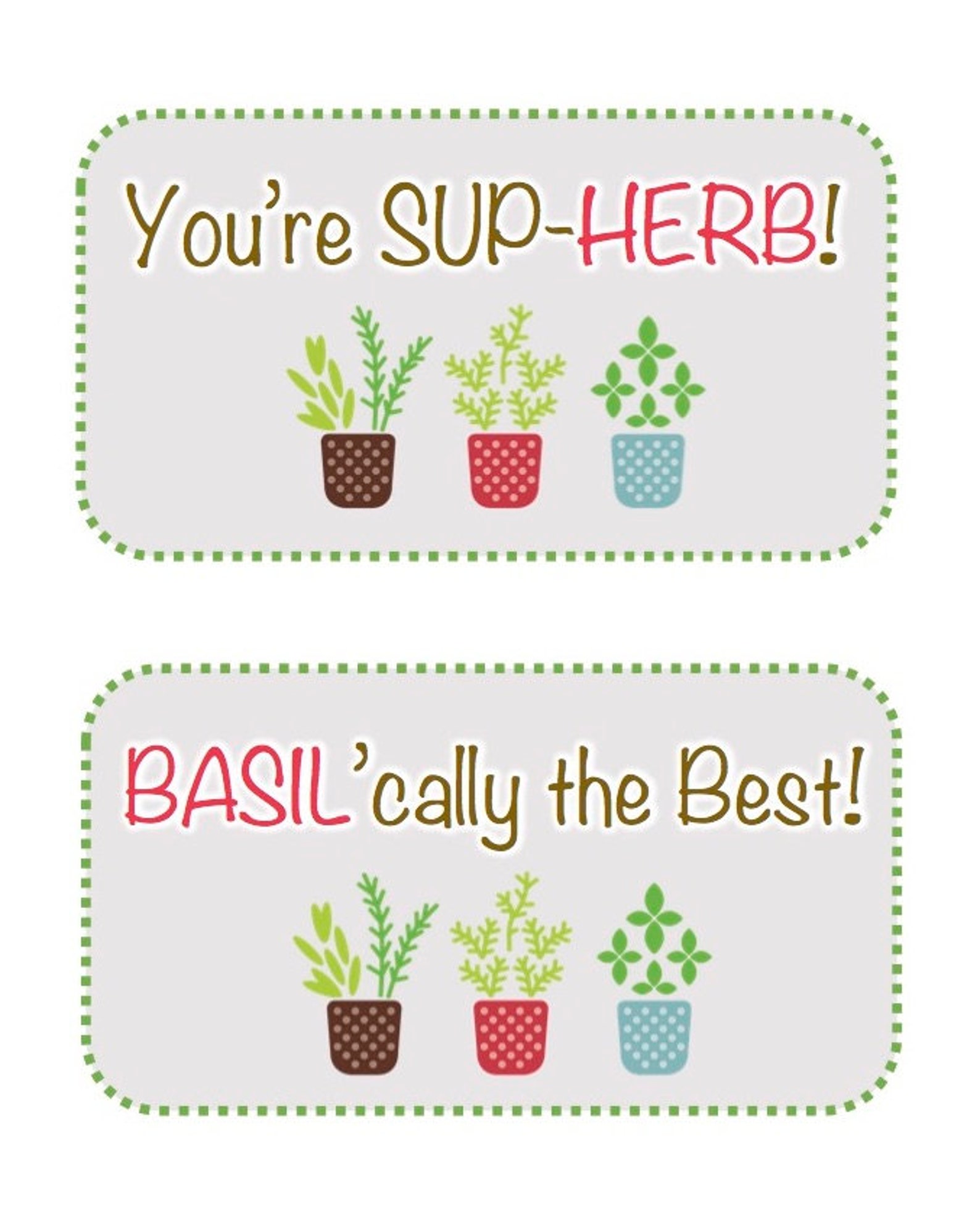 Herb Appreciation Tags | Appreciation Tags | Plant Gift | Teacher Gift ...