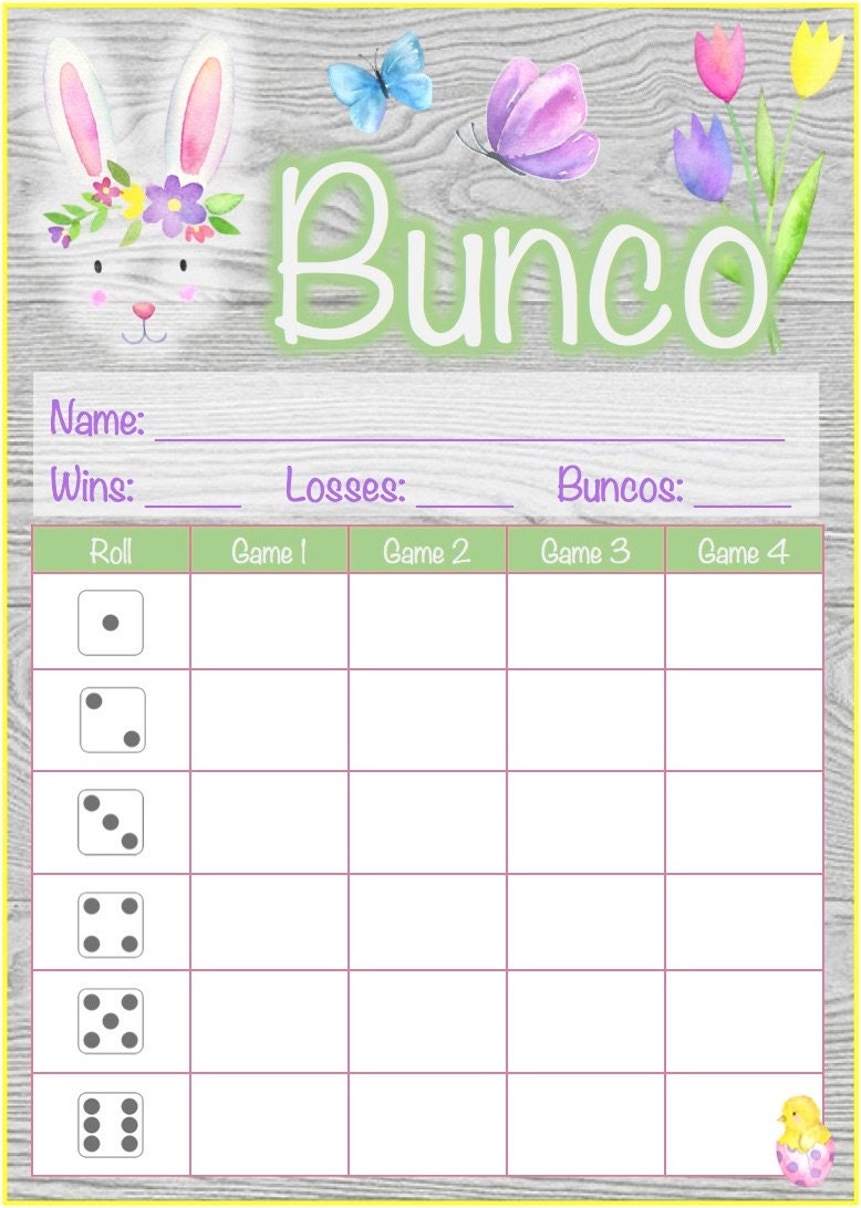 Easter Bunco Set | Bunny Bunco | Easter Bunny Bunco | Easter | Spring ...