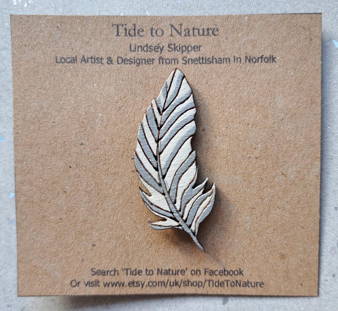 Feather Pin/badge - Etsy