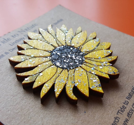 Sunflower Pin/badge - Etsy UK