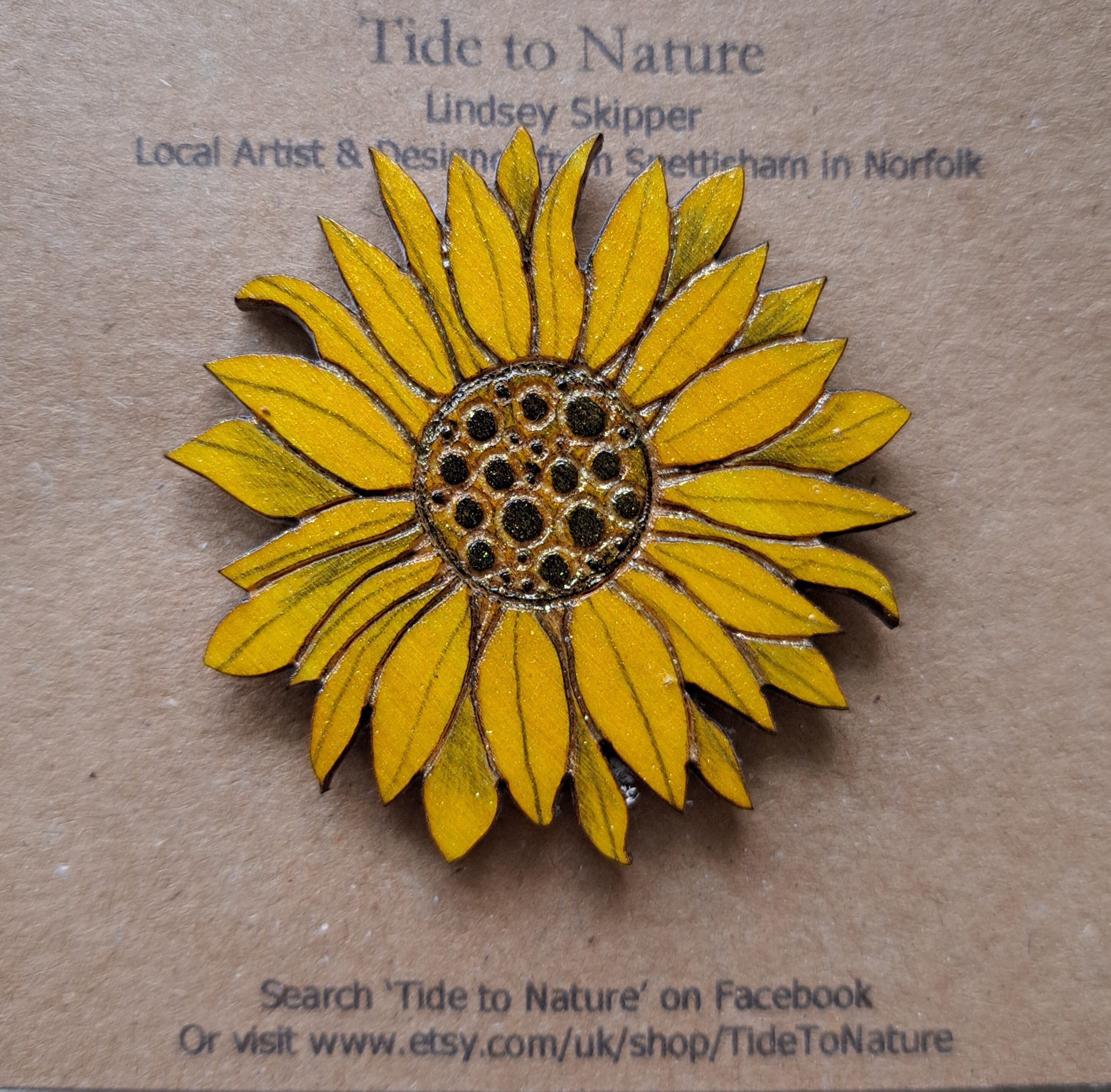 Sunflower Pin/badge - Etsy UK