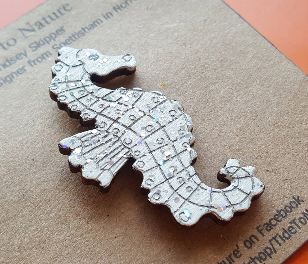 Seahorse Pin/badge - Etsy