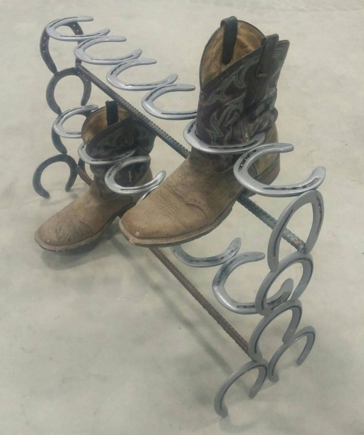 Horseshoe boot rack | Etsy