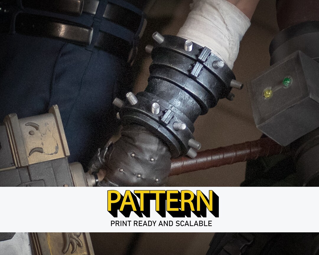 Cloud Strife Cosplay Gauntlet Pattern // FF7R // Cosplay Template ...