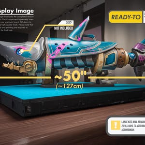 Jinx Arcane Fishbone | Pattern |EVA Foam Template | League of Legends ...