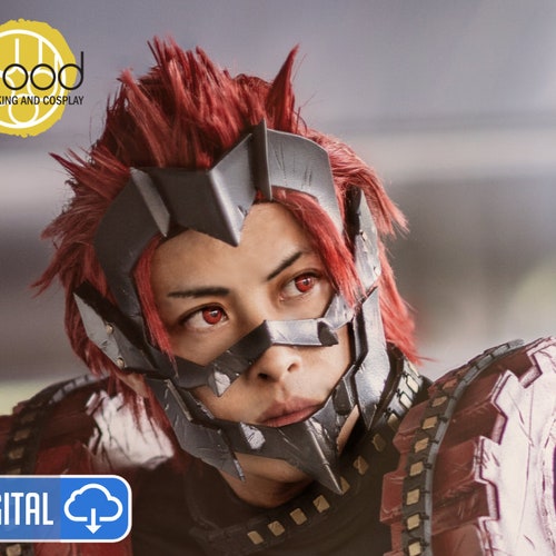 Red Riot Mask Kirishima Template - Etsy