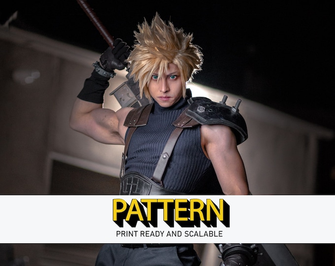 Cloud Strife Final Fantasy 7 Remake Cintura SOLDIER Belt & Harness Zack ...