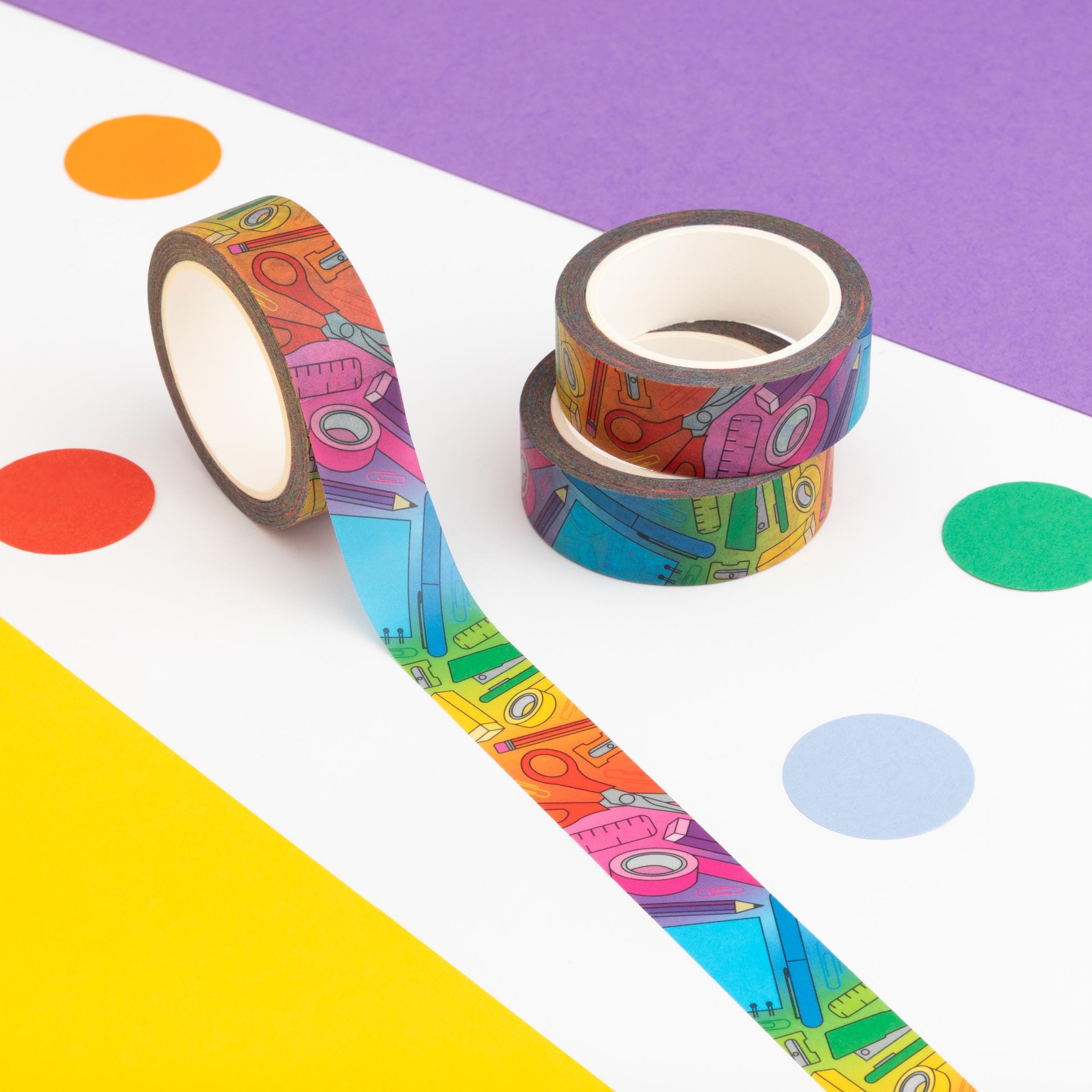Washi Tape 12 Day Advent Calendar, Colourful Washi Tape Bundle, Rainbow ...