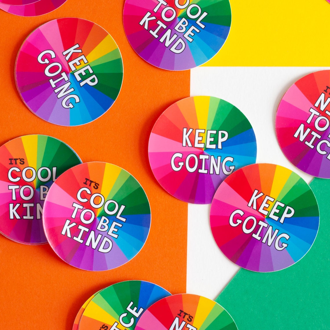 Motivational Stickers Positive Sticker Pack Colourful - Etsy India