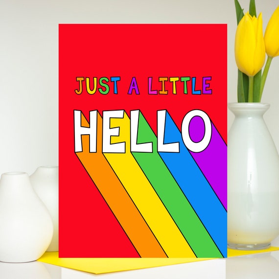 Just A Little Hello Card Thinking of You Card Just a Little - Etsy