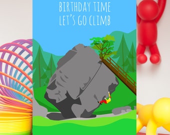Rock Climbing Birthday Card Climbing Birthday Card Gift - Etsy