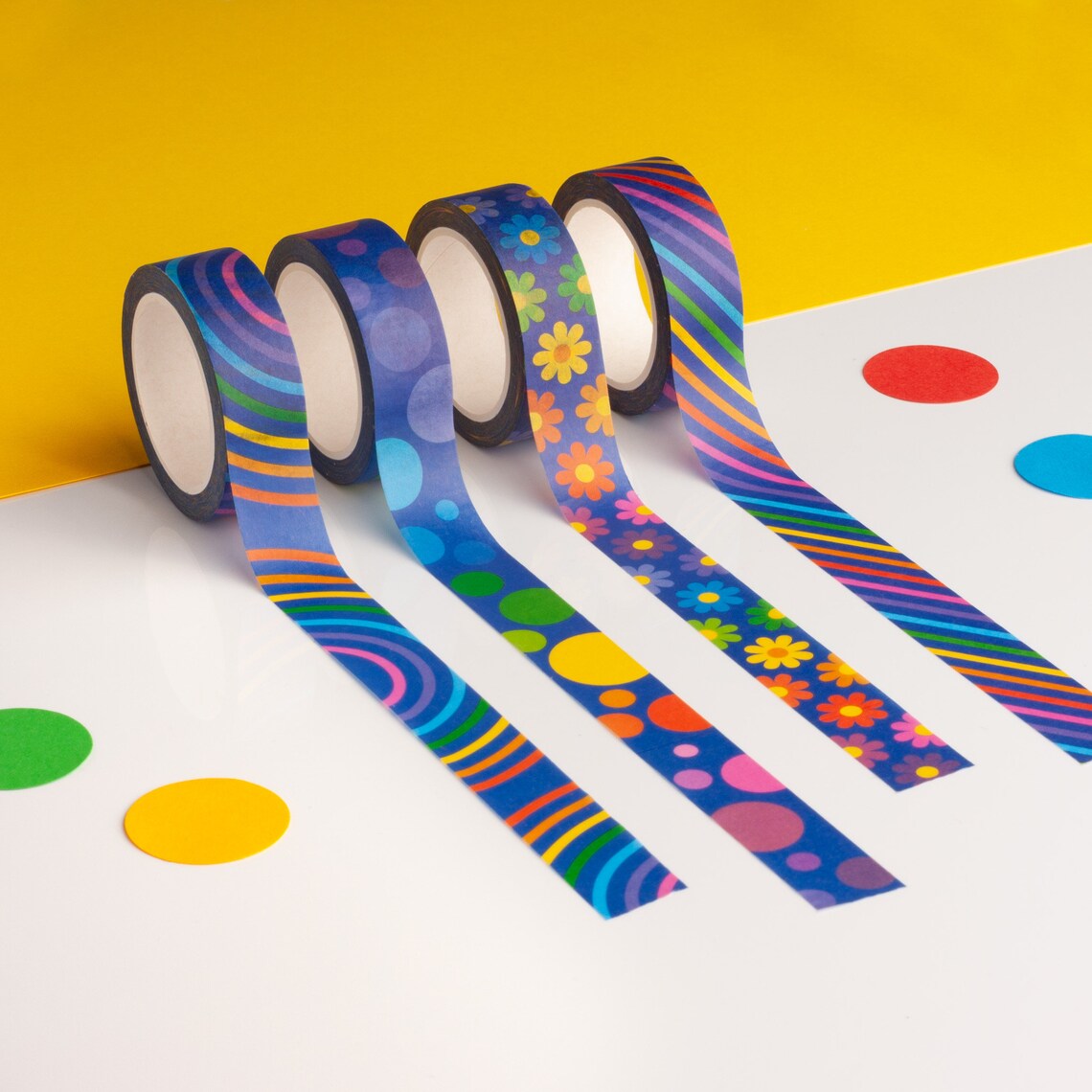 Rainbow Washi Tape Colourful Rainbow Paper Tape Rainbow | Etsy