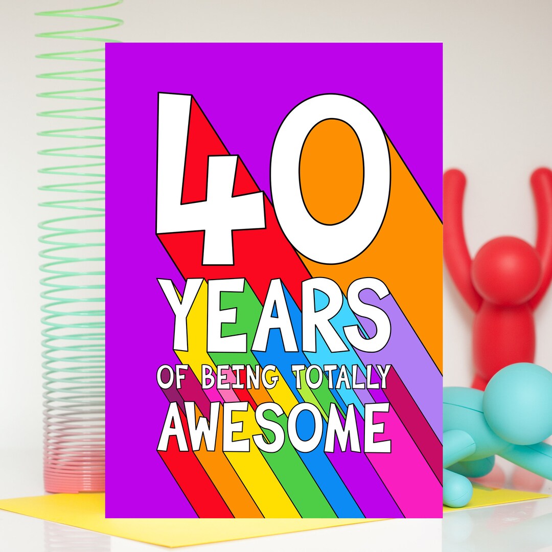 40th Birthday Card Fortieth Card 40 Card For Her Forty Card Etsy 40th-birthday-card-fortieth-card-40-card-for-her-forty-card-etsy