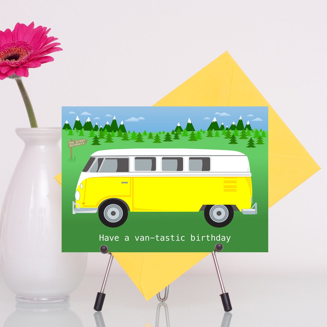 Camper Van Birthday Card Campervan Card Traveller Card Etsy Uk