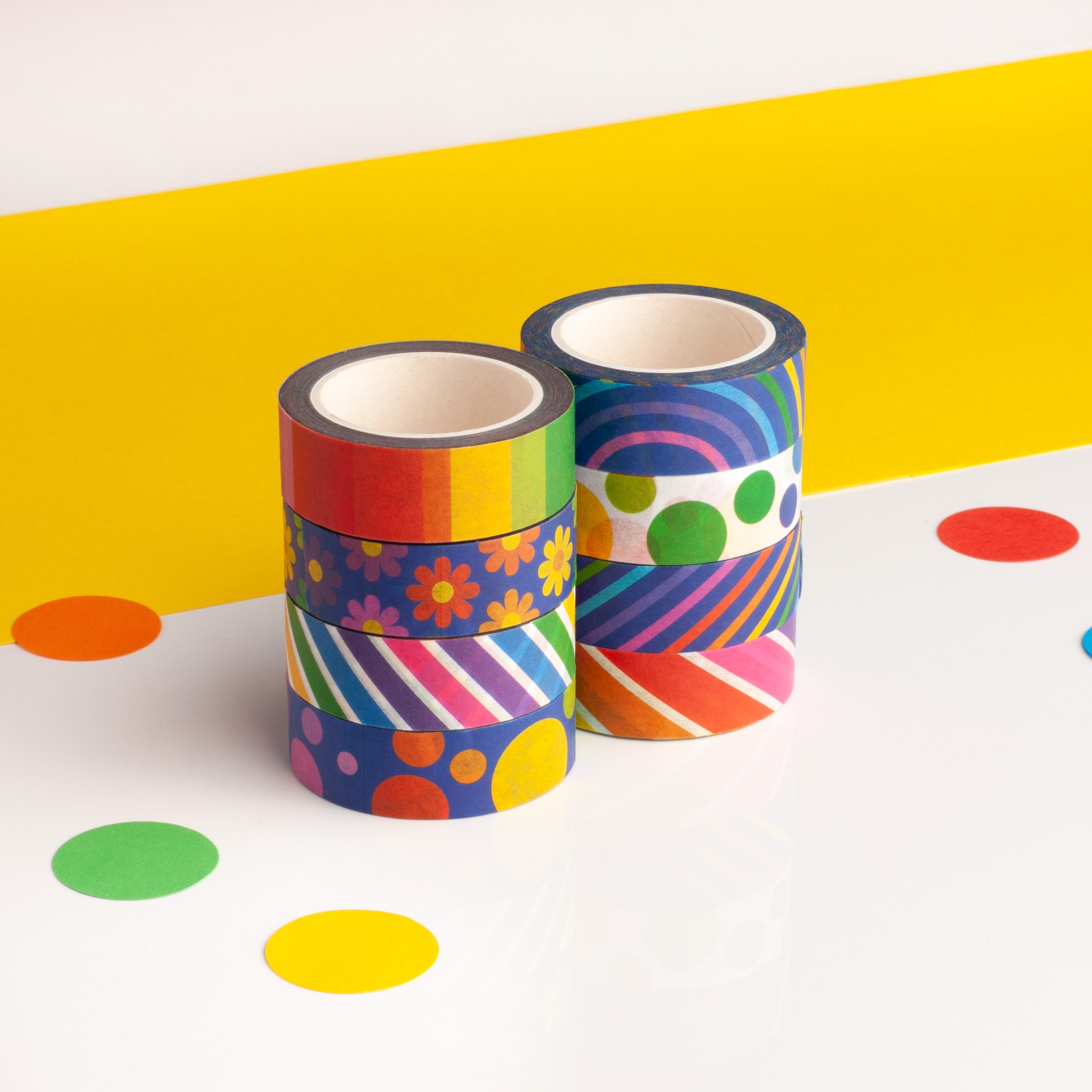 Rainbow Washi Tape Colourful Rainbow Paper Tape Rainbow | Etsy