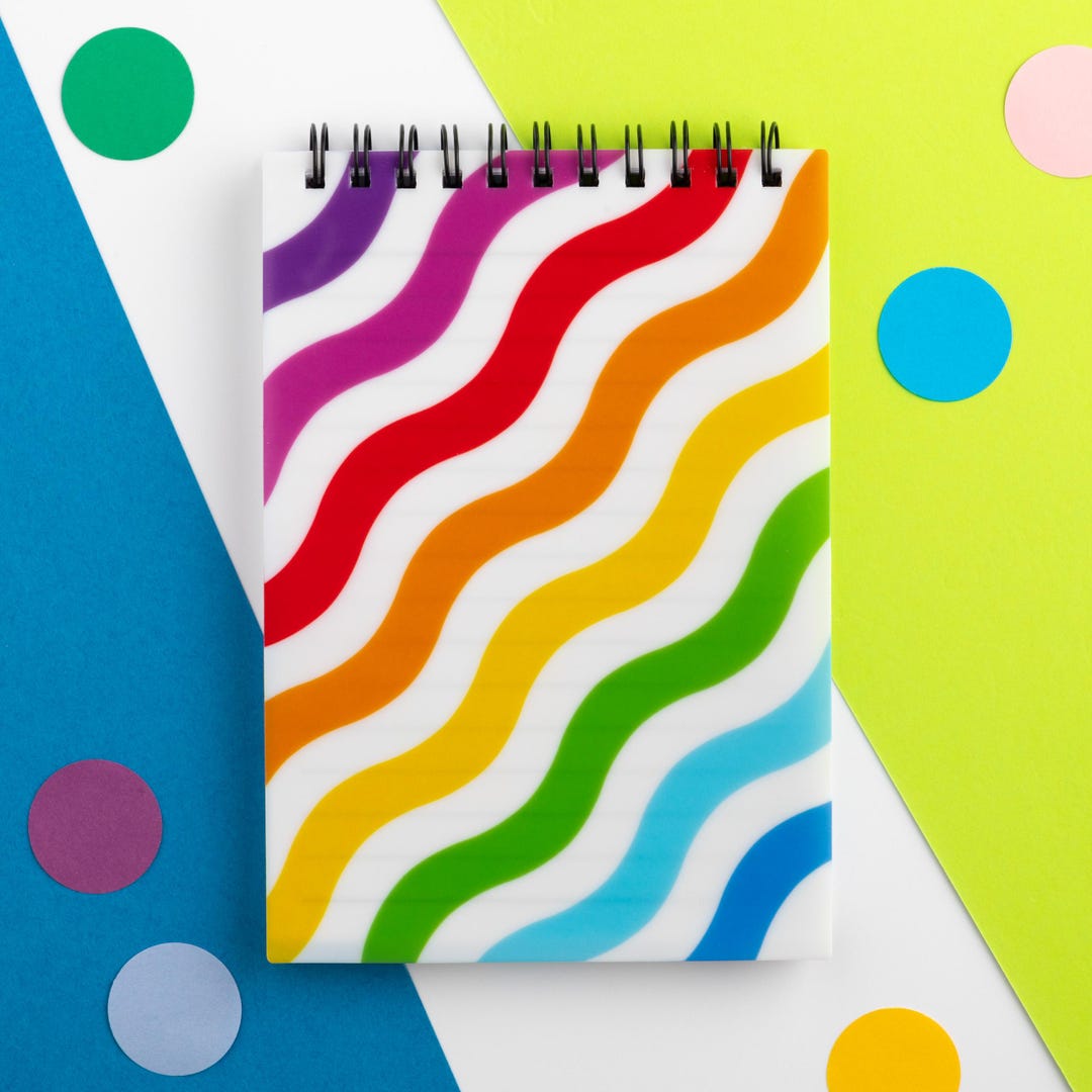 Colourful A6 Notebook With Lined Paper Pages, Cute Spiral Bound ...