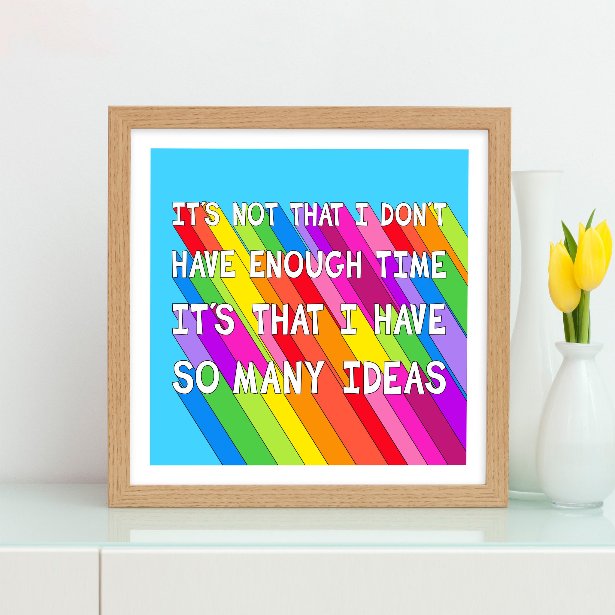 So Many Ideas Print Positive Mindset Print Positive - Etsy UK